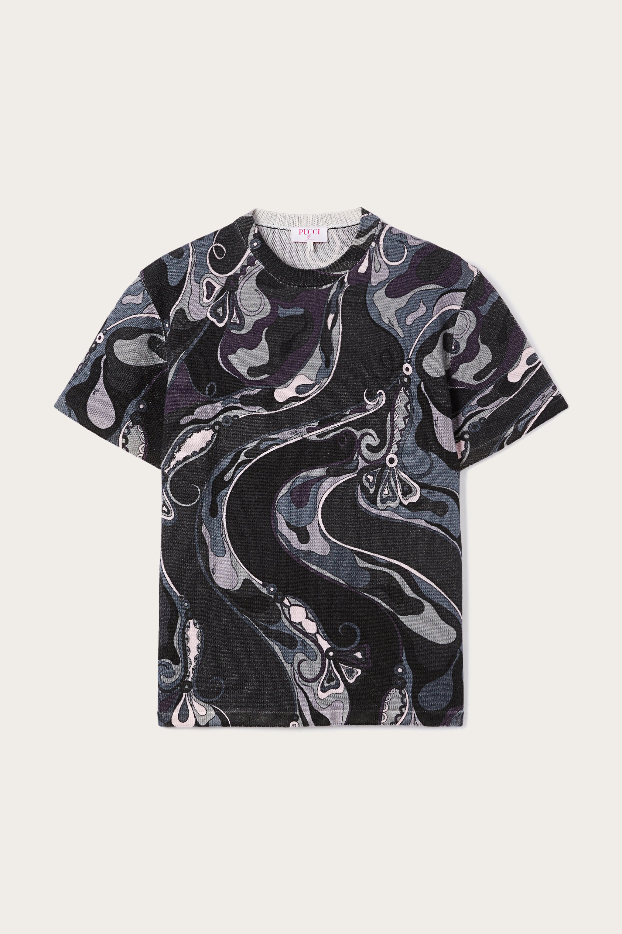 Orchidee Print Oversized Wool T-shirt – PUCCI Online Store