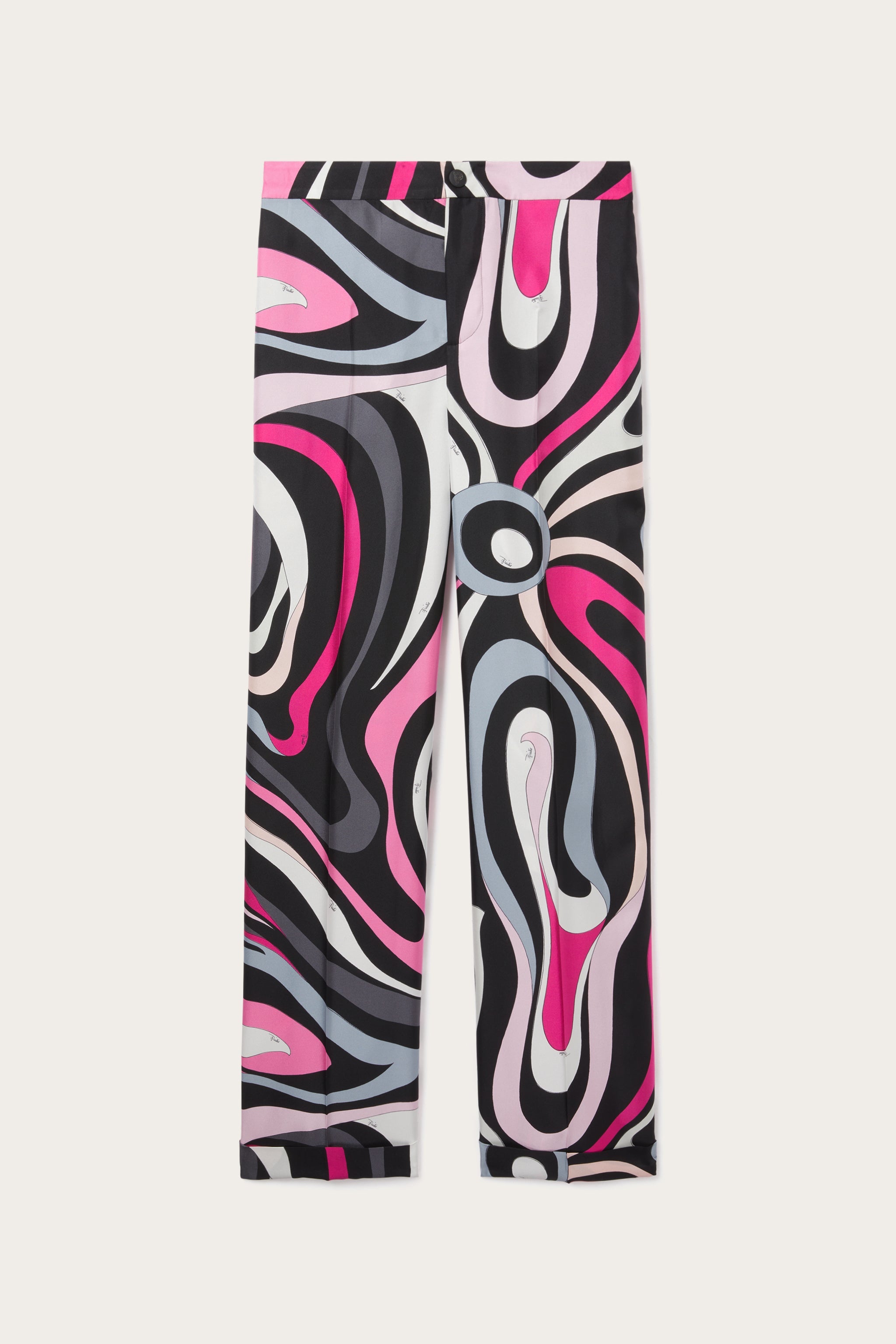 Marmo Print Straight Silk Twill Pants – PUCCI Online Store