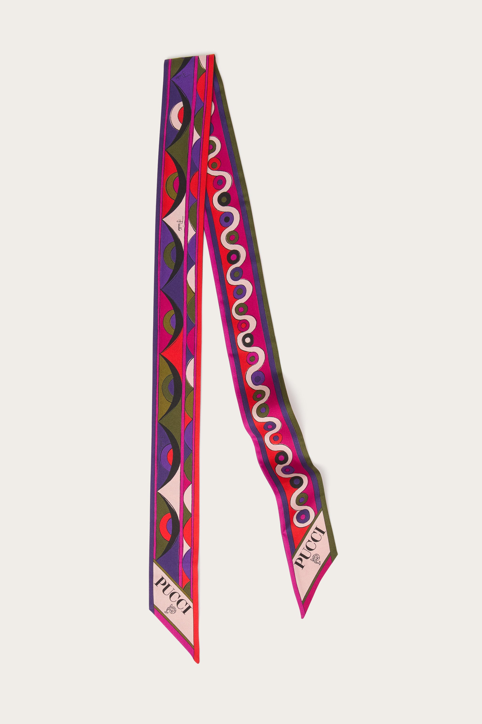 Iride and Rombi Print Silk Twill Scarf – PUCCI