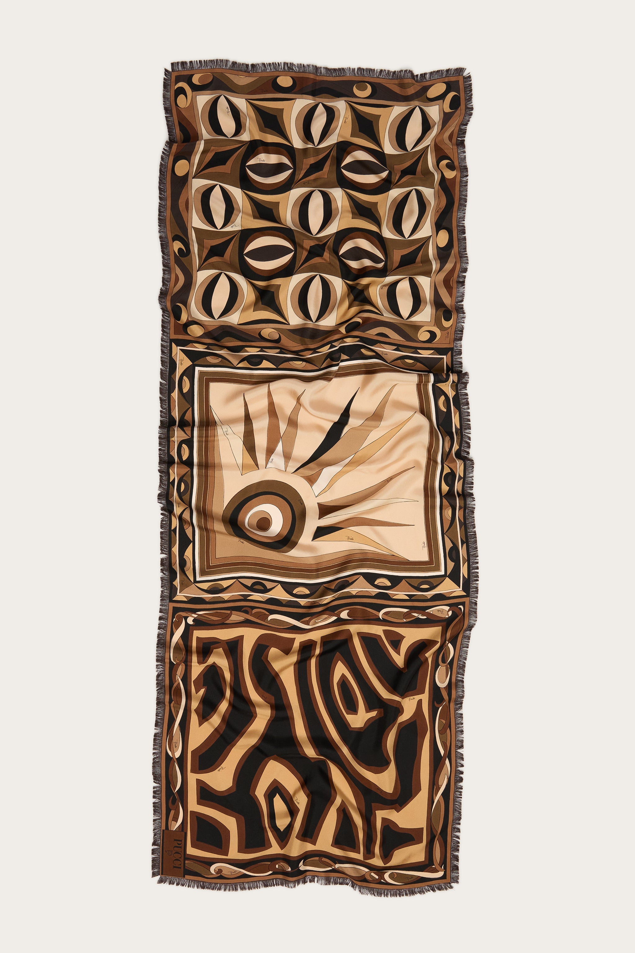 Hawaii and Labirinto Print Fringed Stole – PUCCI Online Store