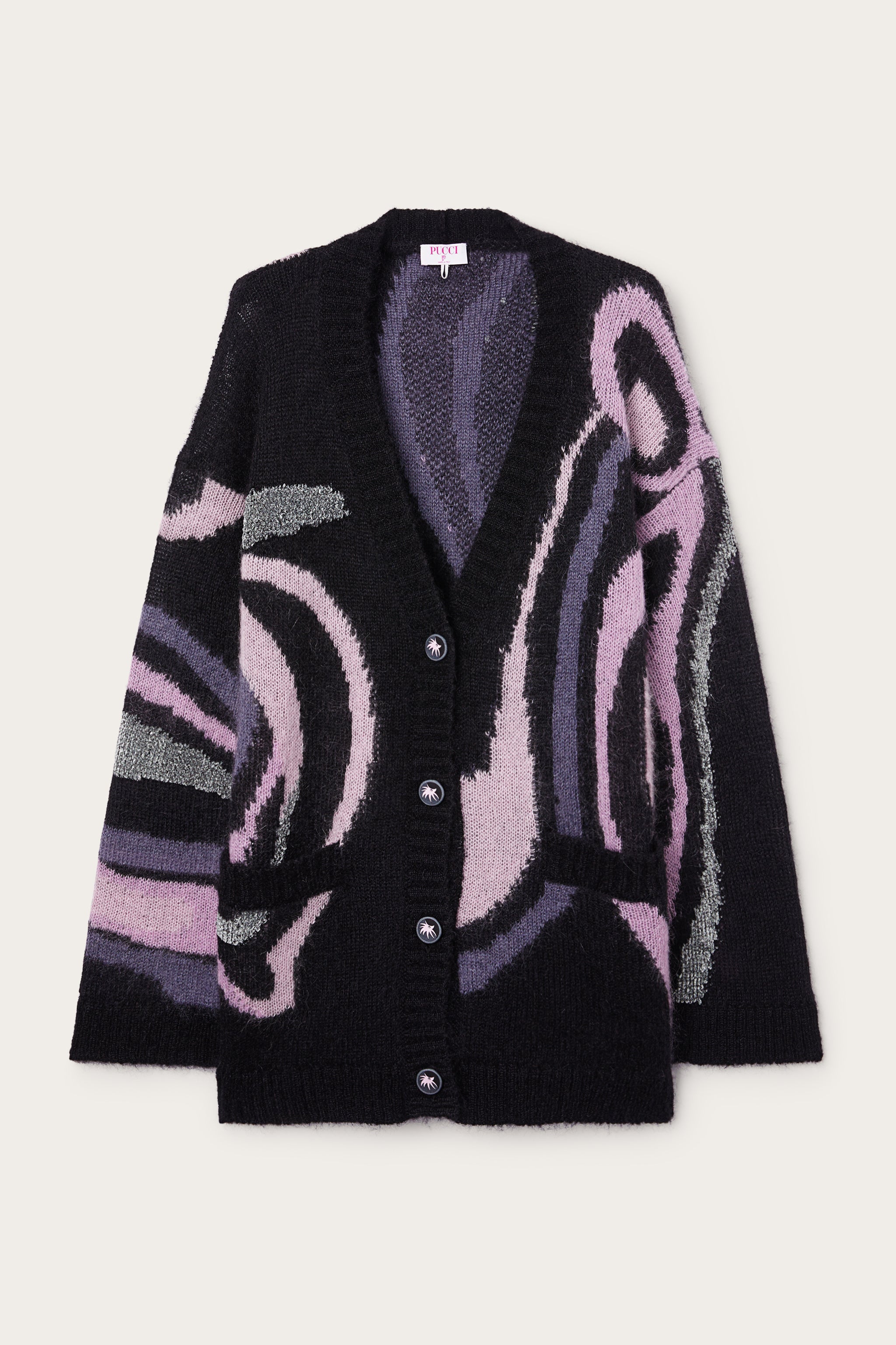 Oversized Cardigan with Marmo Inlay – PUCCI Online Store